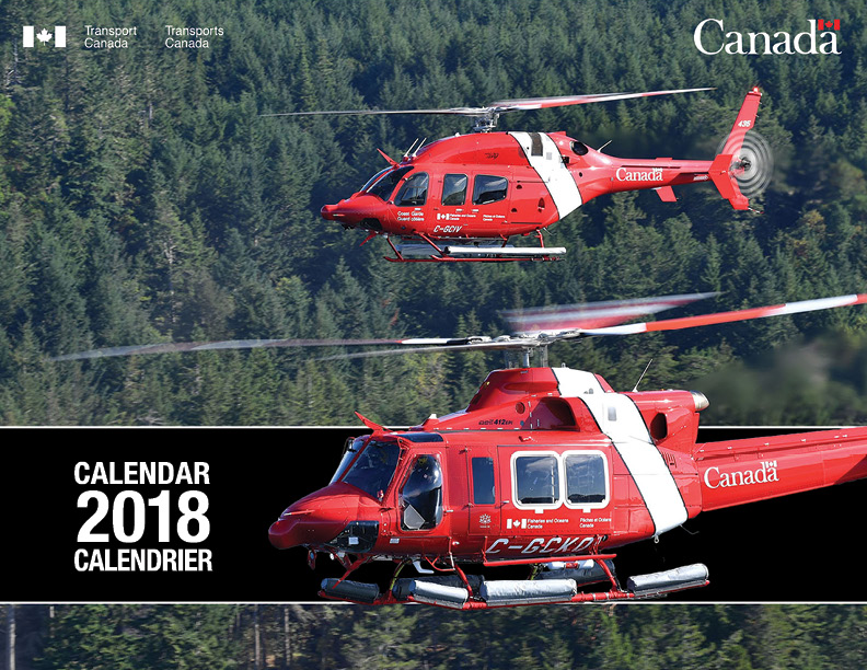 Transport Canada Helicopter Calendar 2018 – Crystal Woods